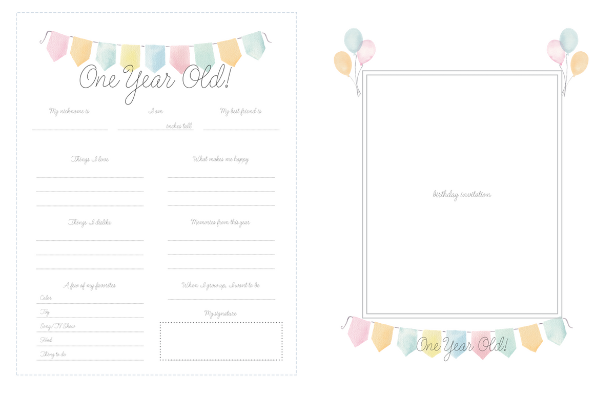 DIY Printable Pages - Birthday Book – AP Creations in Tuscaloosa