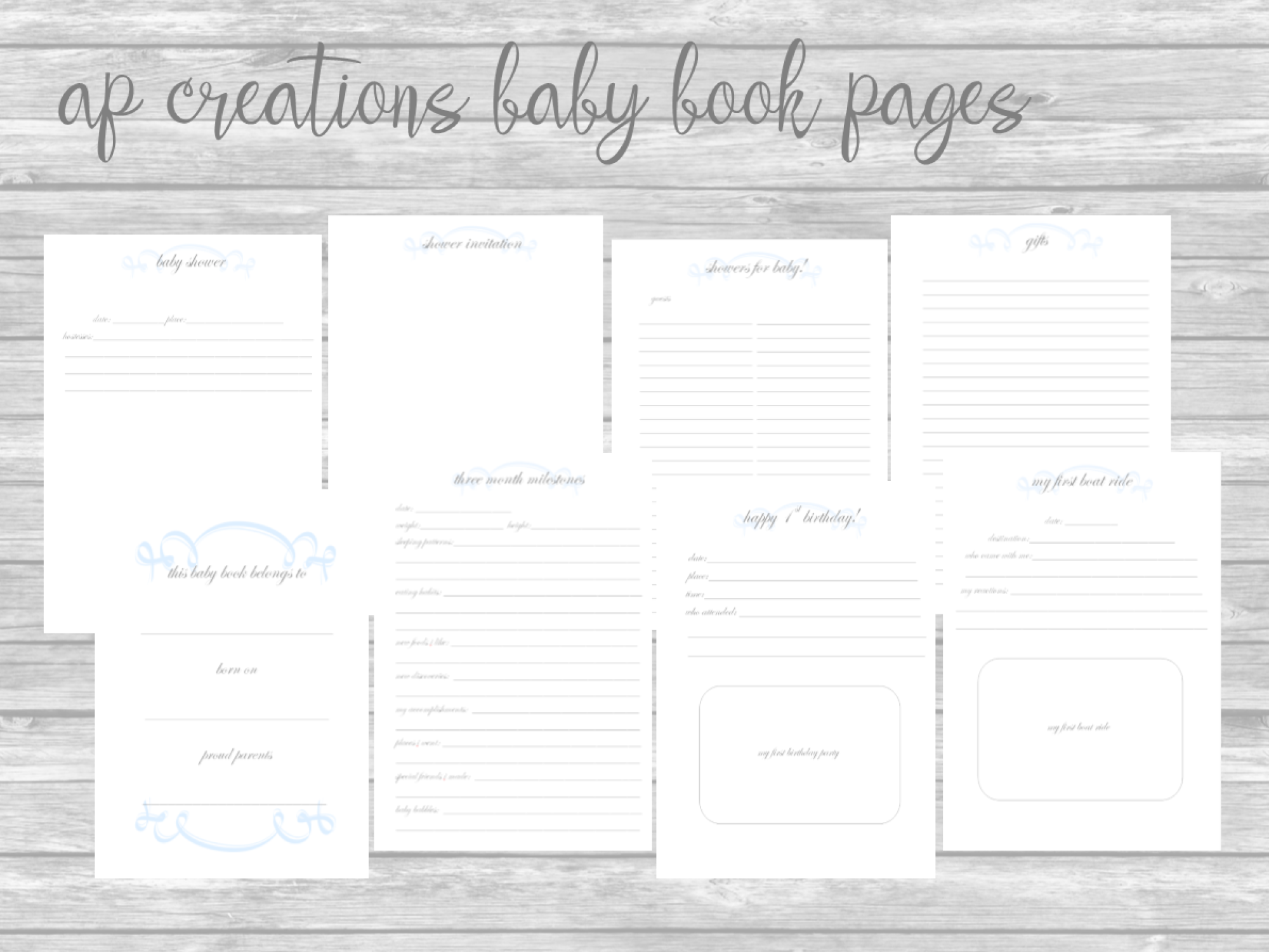 Baby Book Page Layouts